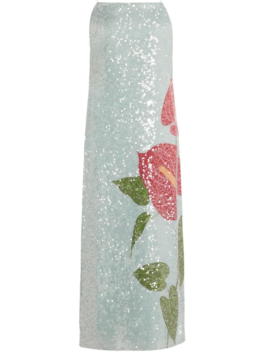 FARM Rio Sequin-Embellished Midi Dress in White | Lyst