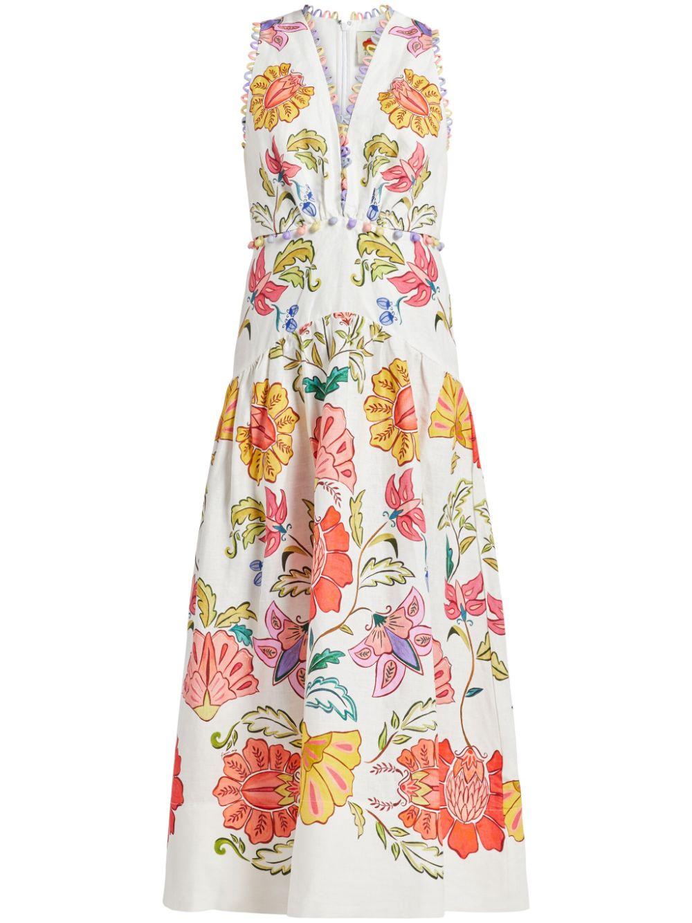 FARM Rio Off-white Floral Insects Maxi Dress | Lyst