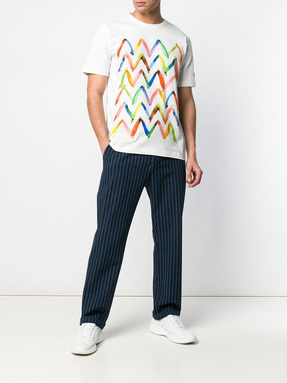 Missoni Cotton Zig-zag Print T-shirt in White for Men - Lyst Missoni Cotton Zig-zag Print T-shirt in White for Men - Lyst