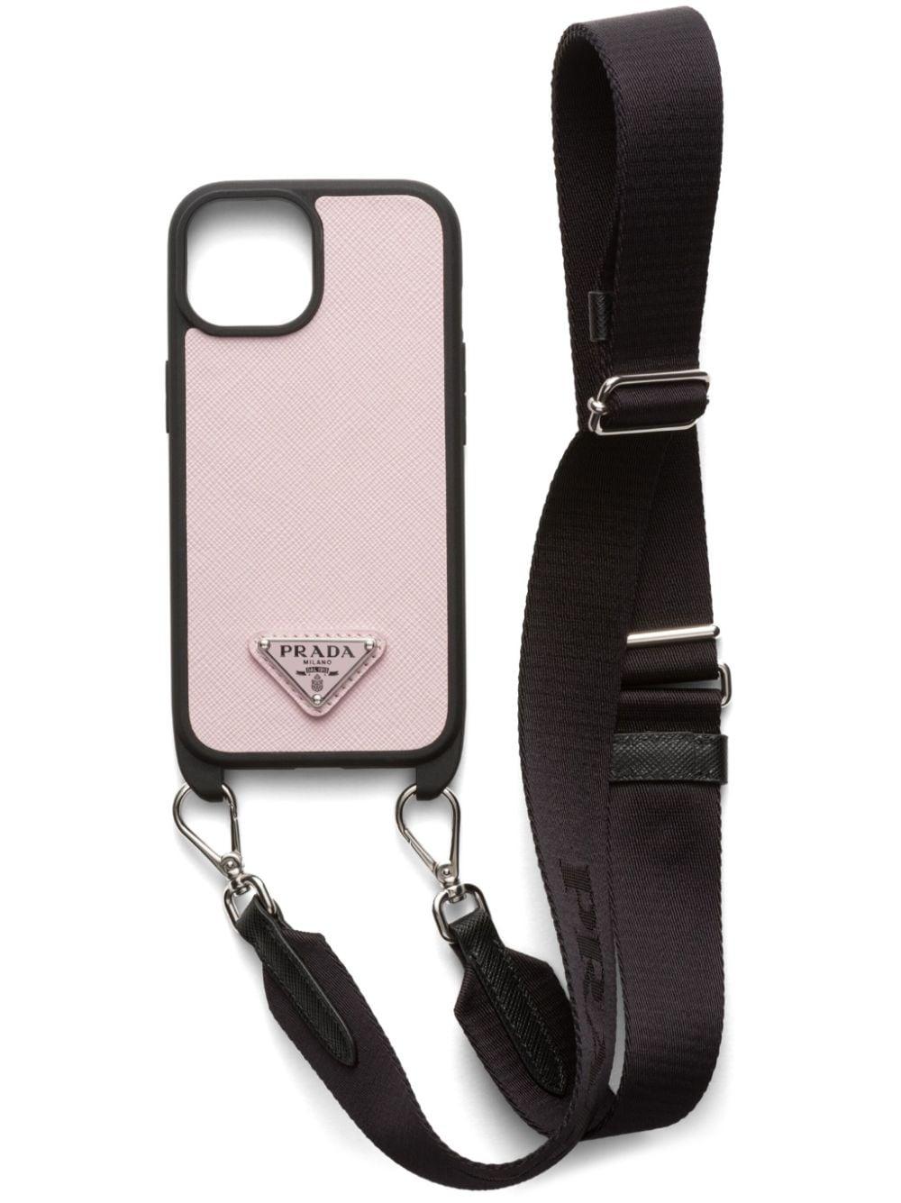 Prada Triangle Logo Iphone 15 Max Case in Black | Lyst