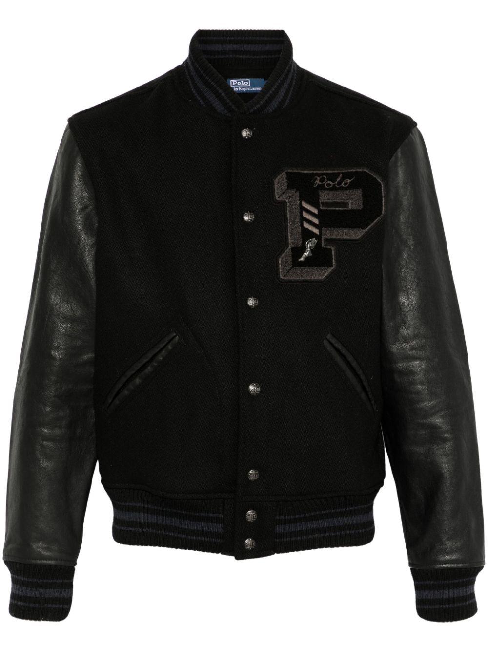 Polo Ralph Lauren The Iconic Letterman Varsity Jacket in Black for Men | Lyst UK