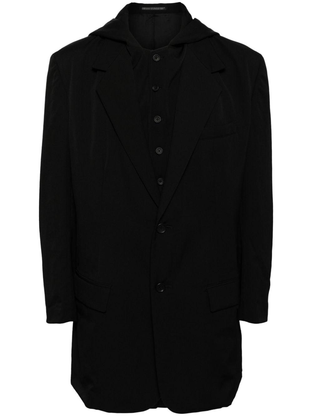 Yohji Yamamoto Panelled Blazer in Black for Men | Lyst