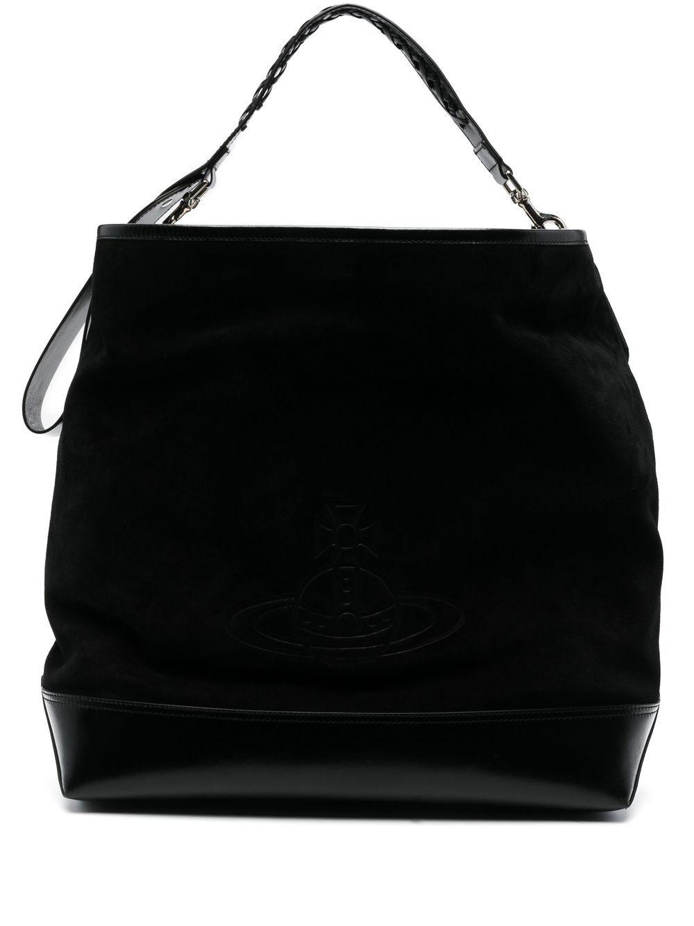 Vivienne Westwood Orb-motif Suede Tote Bag in Black | Lyst