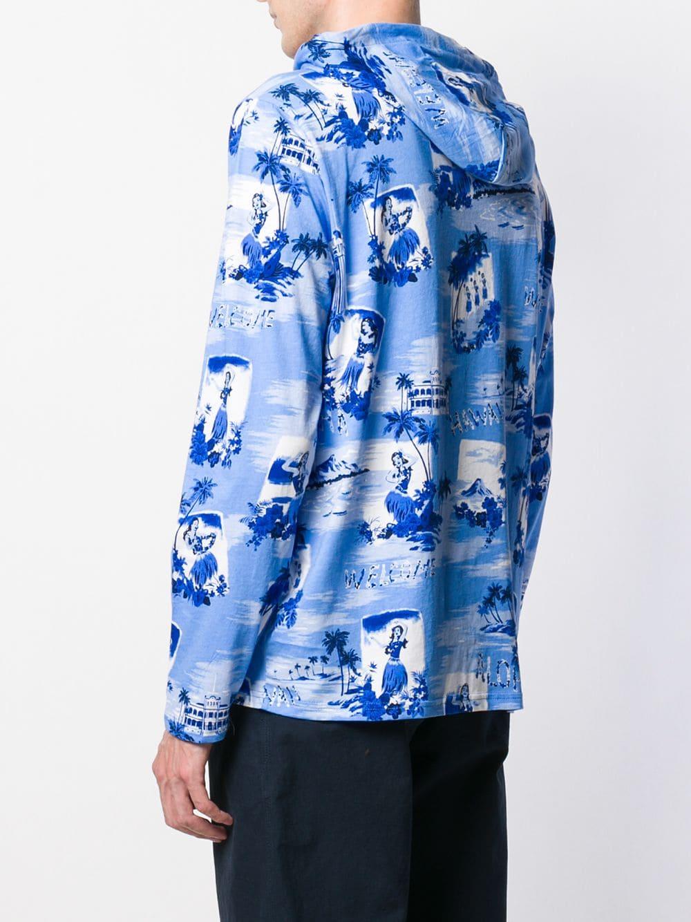 Polo Ralph Lauren Cotton Hawaiian Print Hoodie In Blue For Men Save