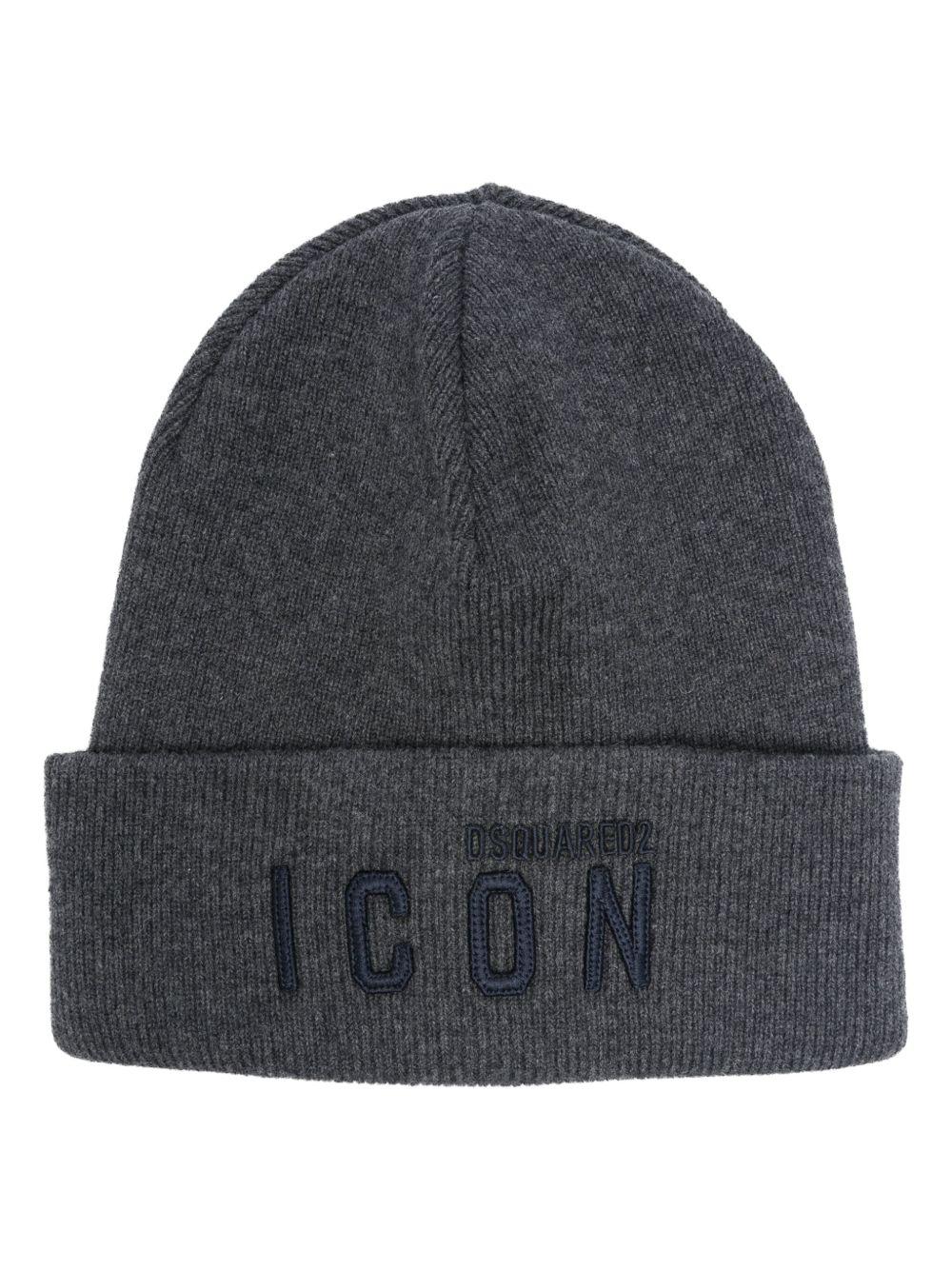 DSquared² Icon Beanie Hat in Grey for Men | Lyst UK