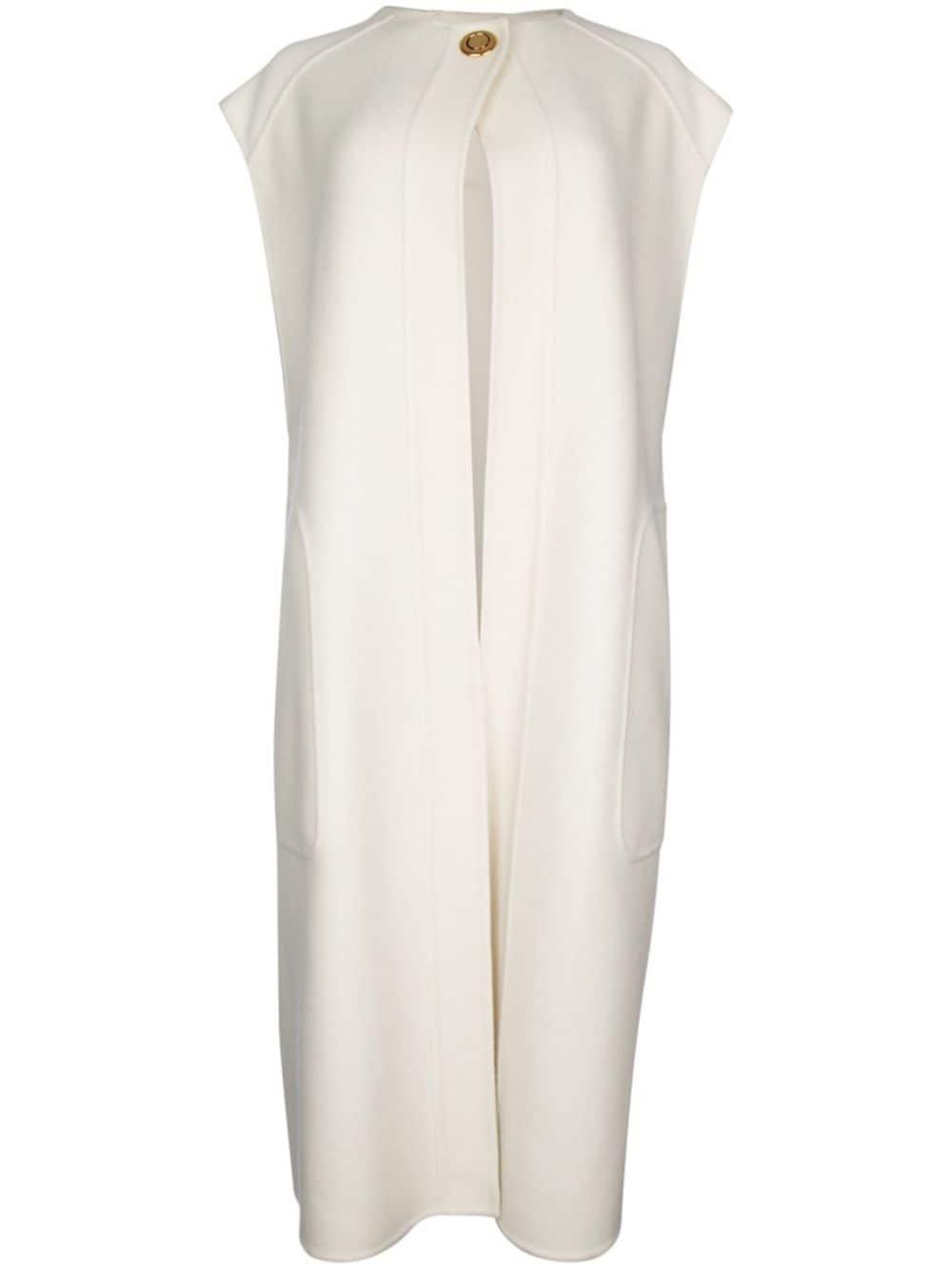 Loro Piana Buttoned Cashmere Cape in White | Lyst