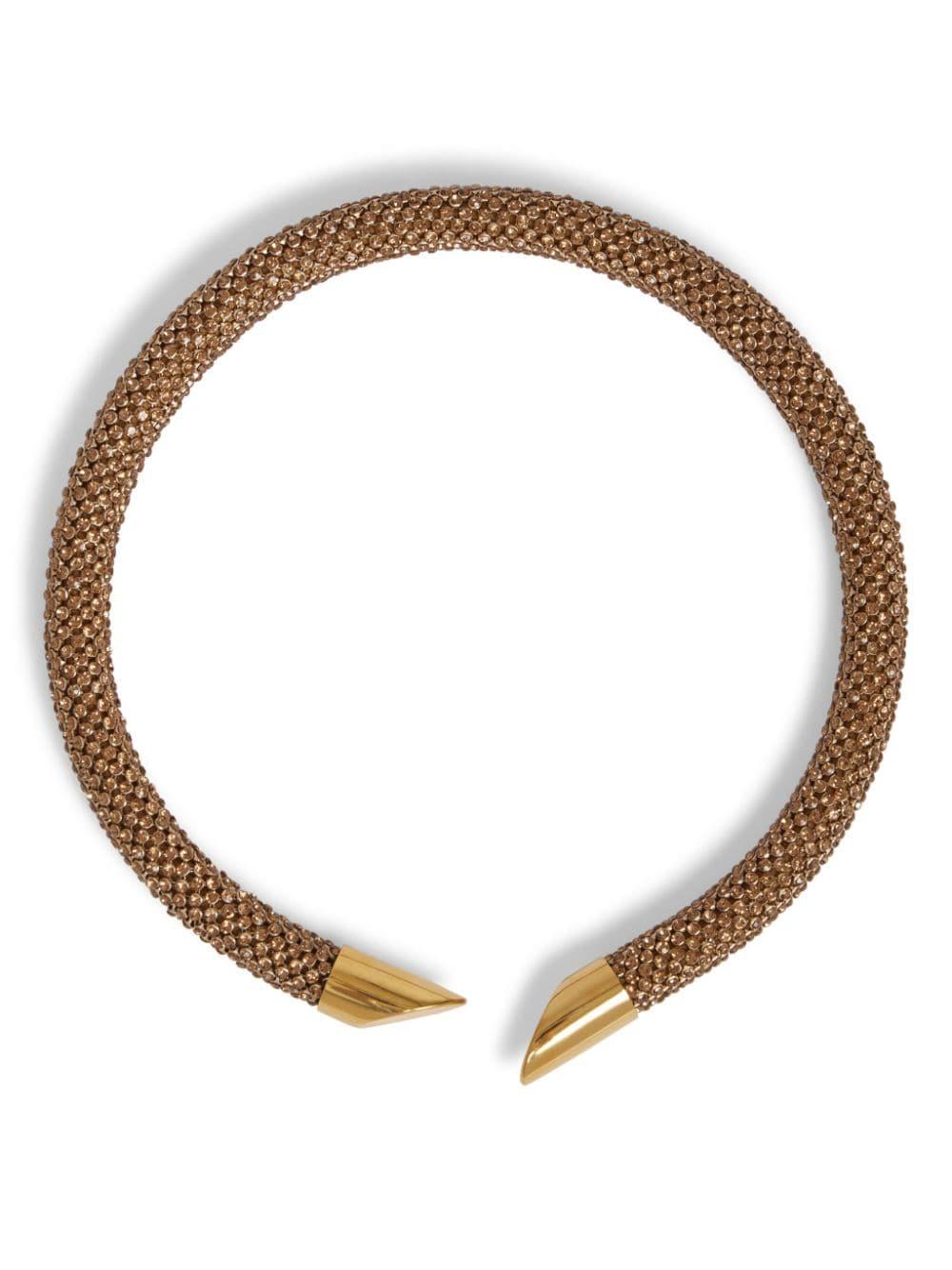 Rabanne Pixel Chainmail Necklace in White | Lyst