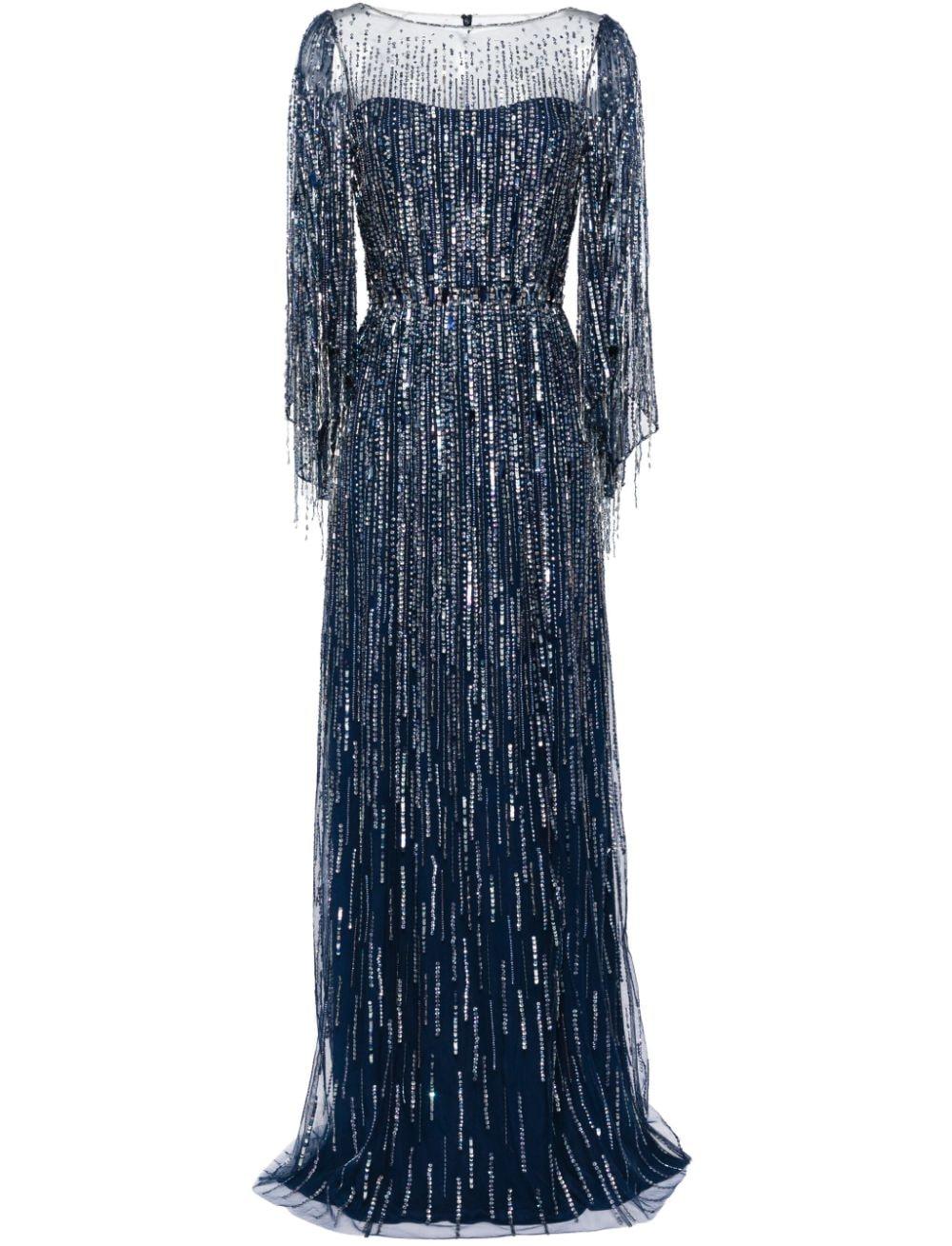 Jenny Packham Rhapsody Sequin-embellished Gown in Blue | Lyst