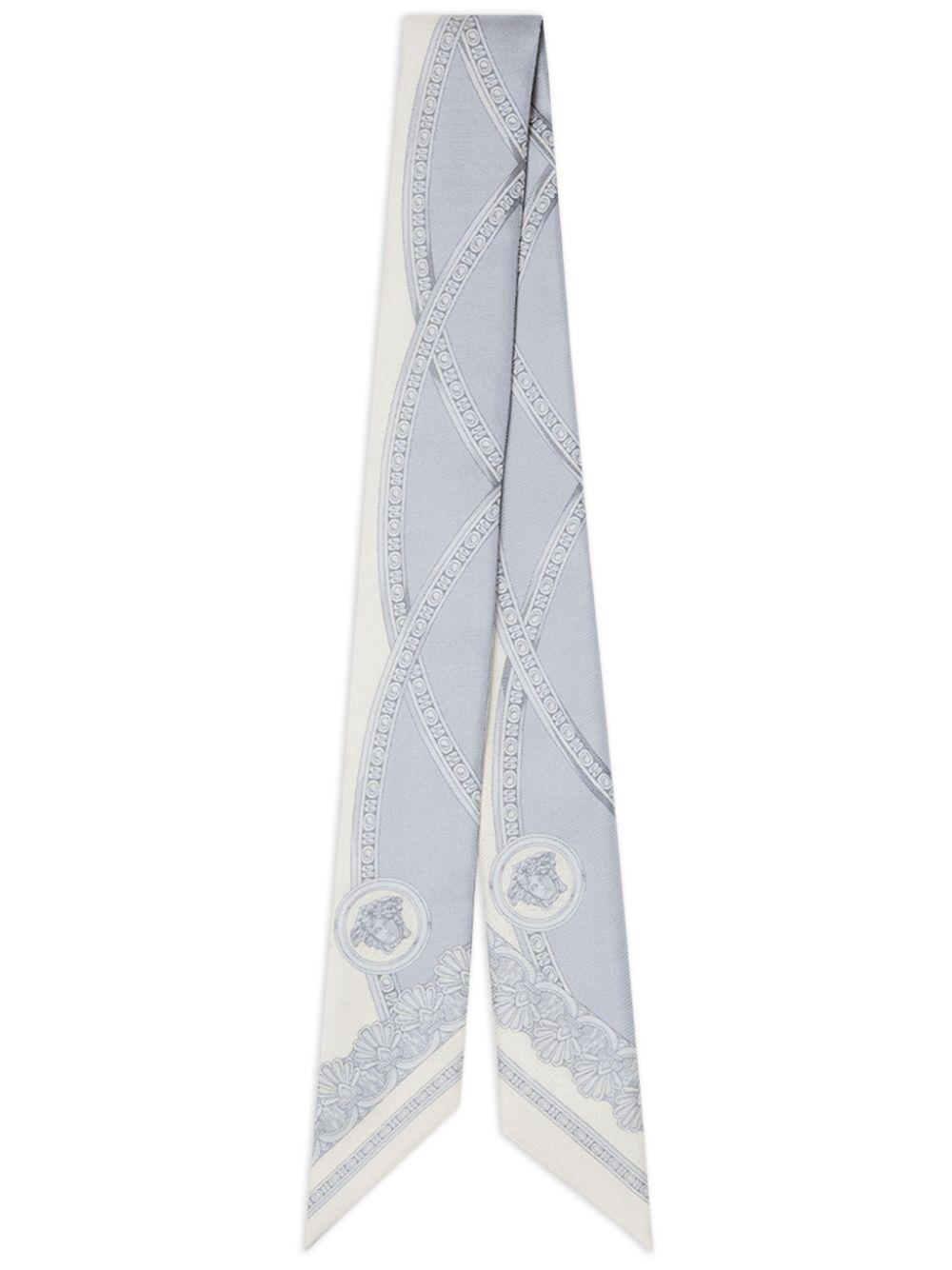 Versace Medusa Head-Print Scarf in White | Lyst Versace Medusa Head-Print Scarf in White | Lyst