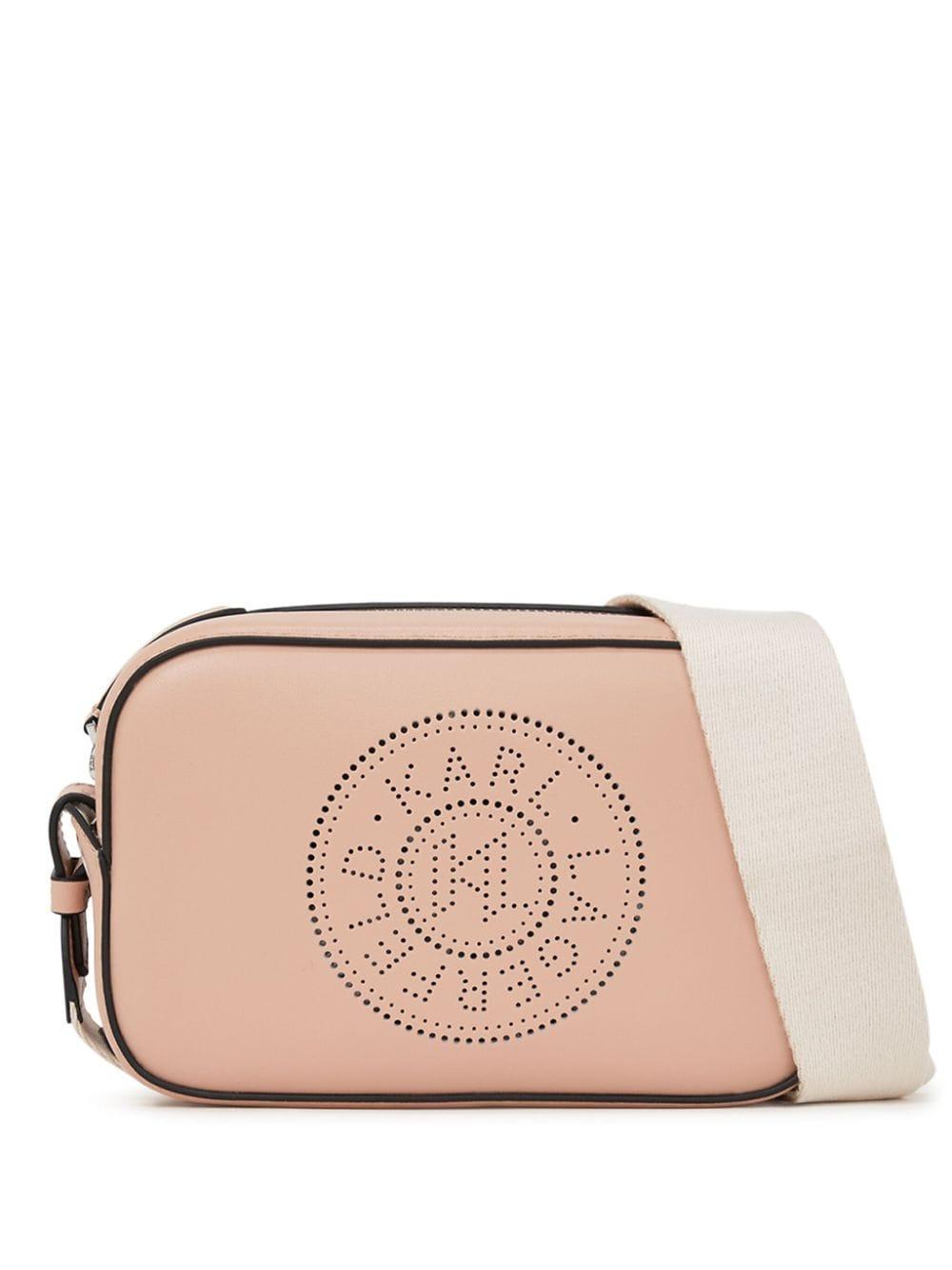 Karl Lagerfeld K/Circle Perforated-Logo Crossbody Bag in Pink | Lyst UK
