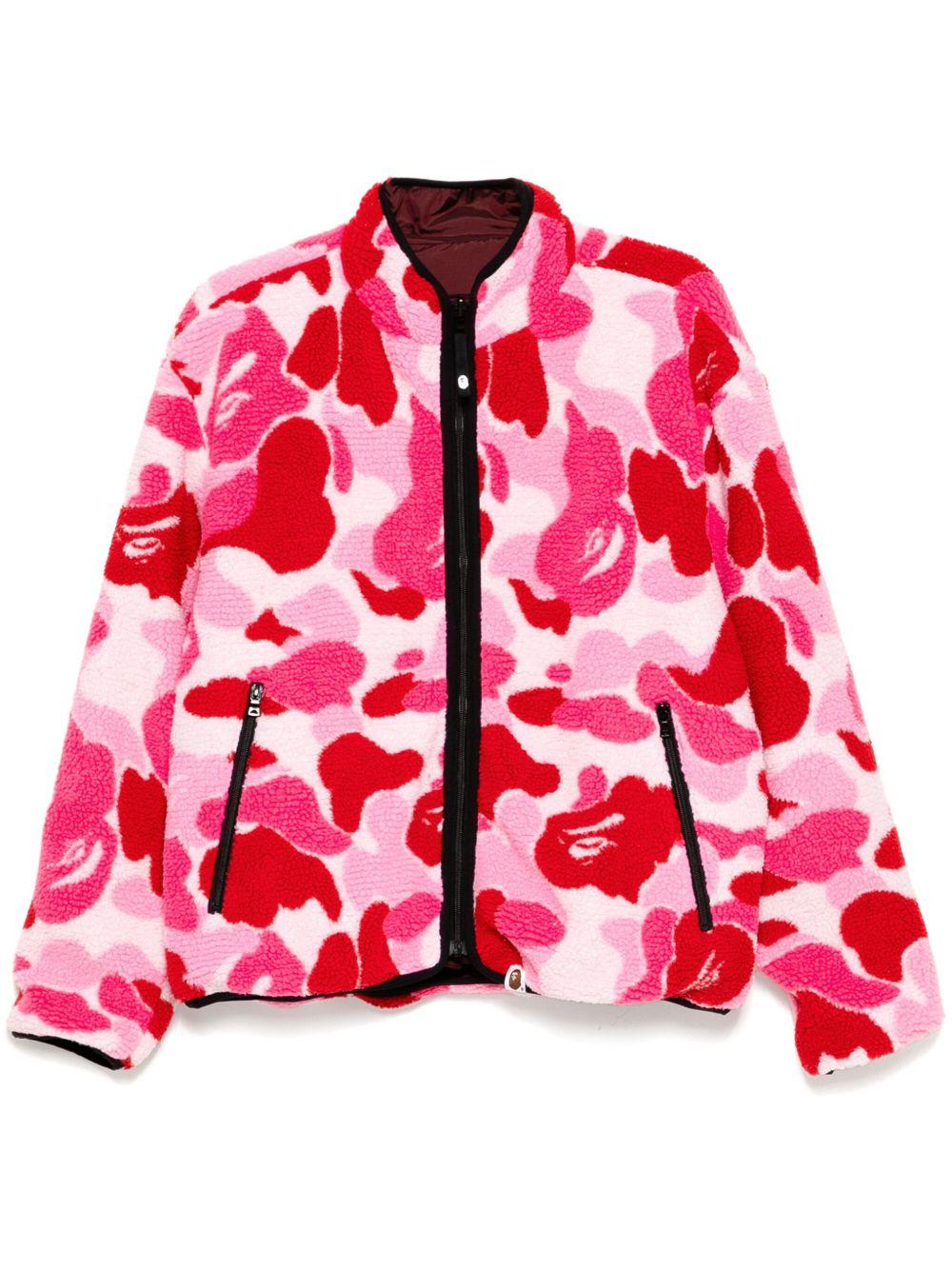 A Bathing Ape Abc Camo Boa Ripstop Reversible Jacket in Red | Lyst UK