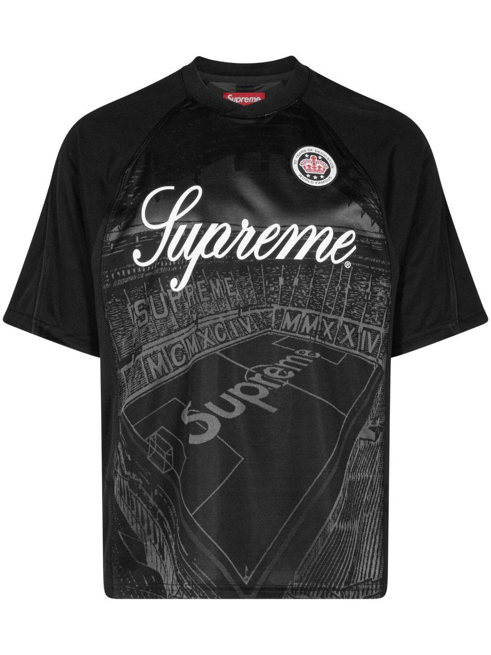 Supreme Jacquard Soccer Jersey T-shirt in Black | Lyst Supreme Jacquard Soccer Jersey T-shirt in Black | Lyst