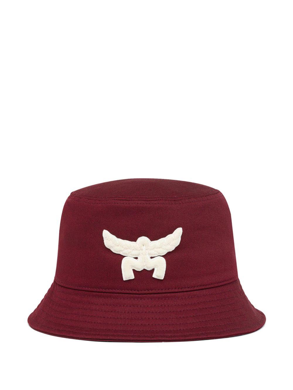 MCM Logo-Appliqué Bucket Hat in Red | Lyst UK