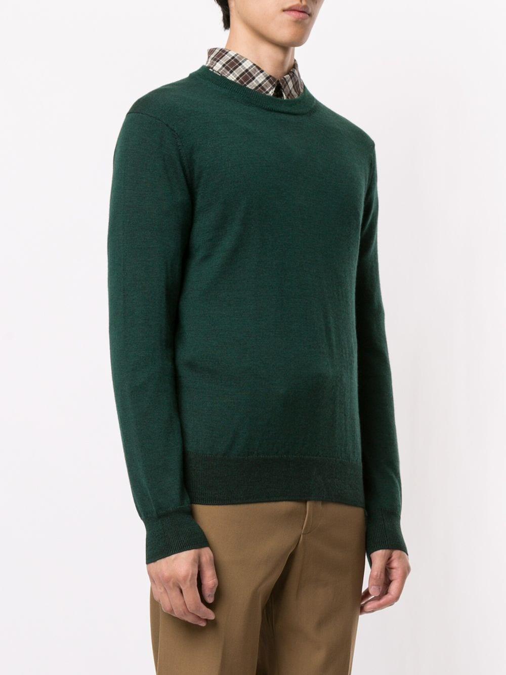 Kent & Curwen Crew-neck Cashmere Pullover in Green for Men - Lyst