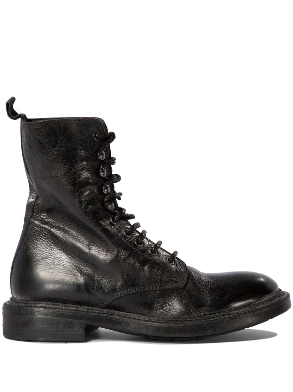 Moma Ganero Leather Boots in Black | Lyst