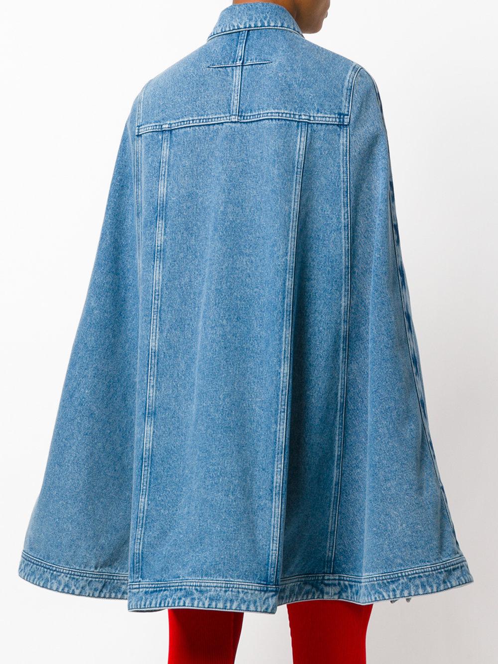 Givenchy Denim Mid-length Cape in Blue - Lyst