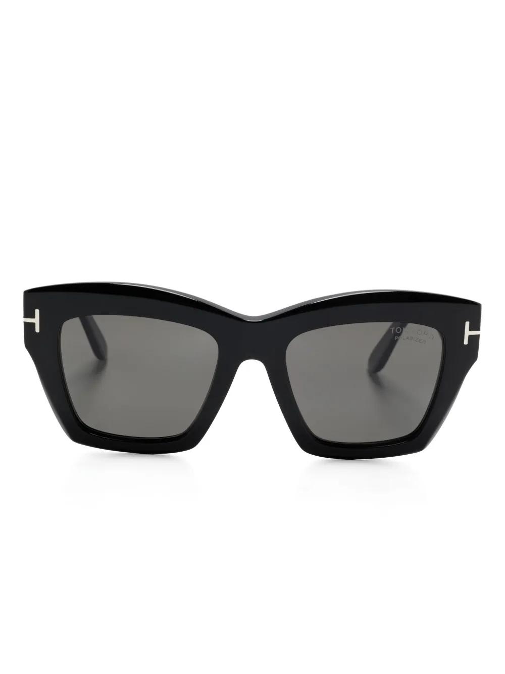 Tom Ford Luna Square-Frame Sunglasses in Black | Lyst