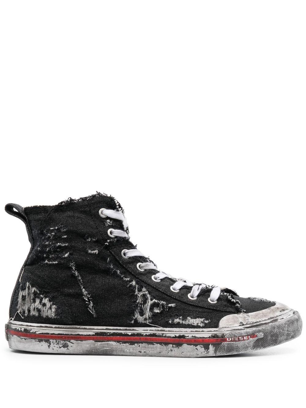 DIESEL S-athos Mid-top Sneakers in Black for Men | Lyst