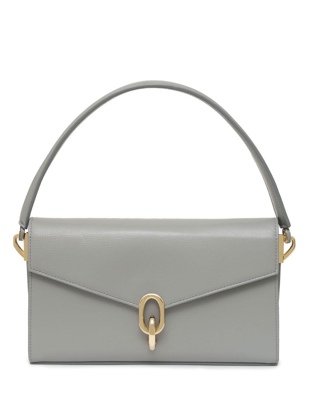 Anine Bing Colette Logo-plaque Shoulder Bag in Gray | Lyst