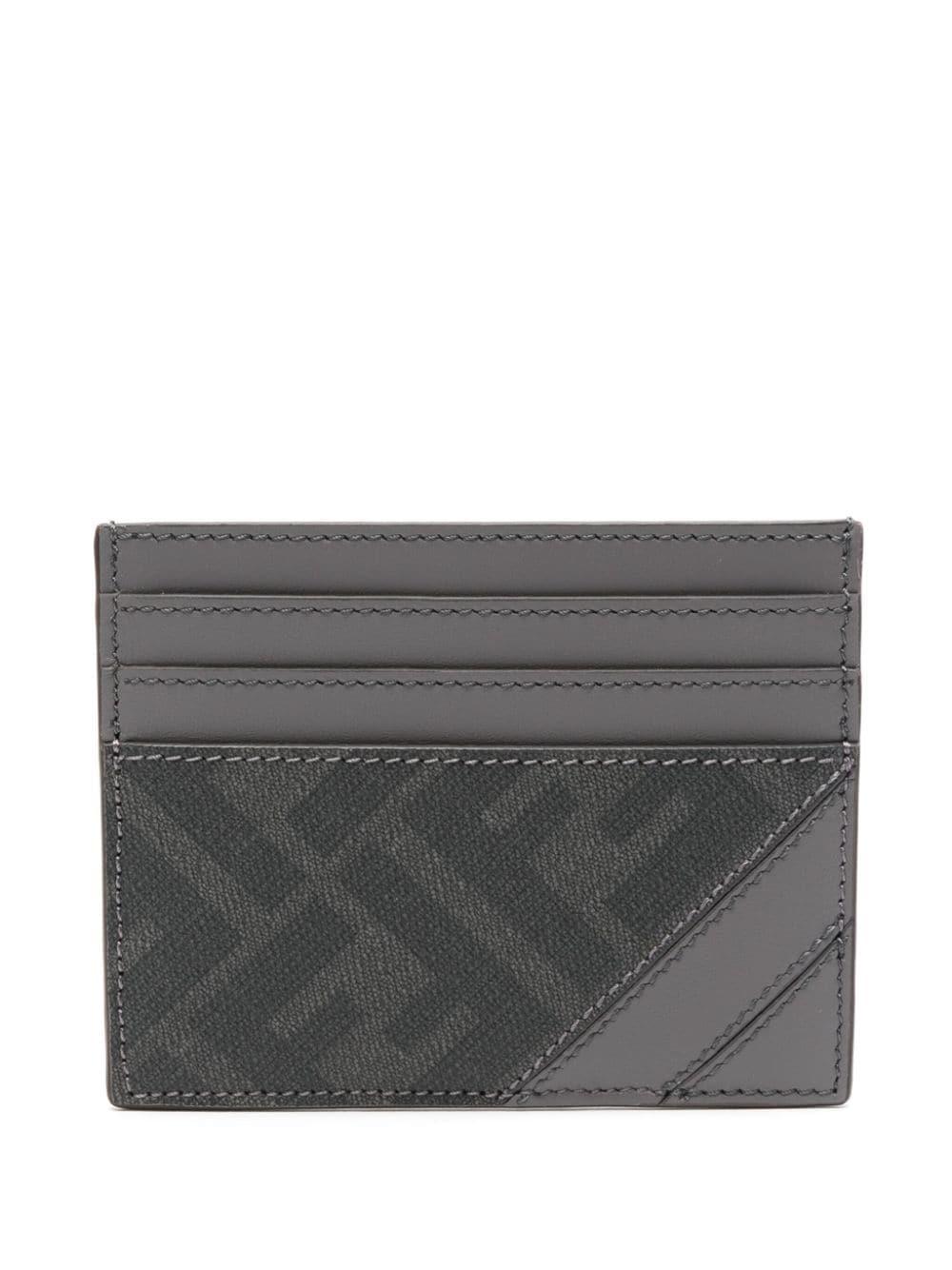 Fendi FF-Print Calf Leather Cardholder in Gray for Men | Lyst