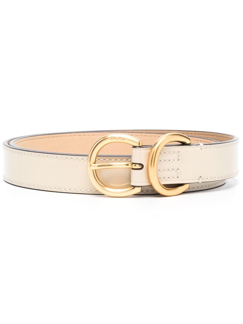 Polo Ralph Lauren Double D-ring Belt in Natural | Lyst