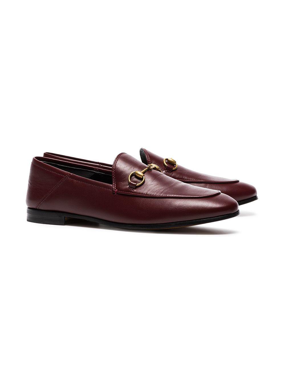Gucci Burgundy Brixton Leather Loafers in Red | Lyst Gucci Burgundy Brixton Leather Loafers in Red | Lyst