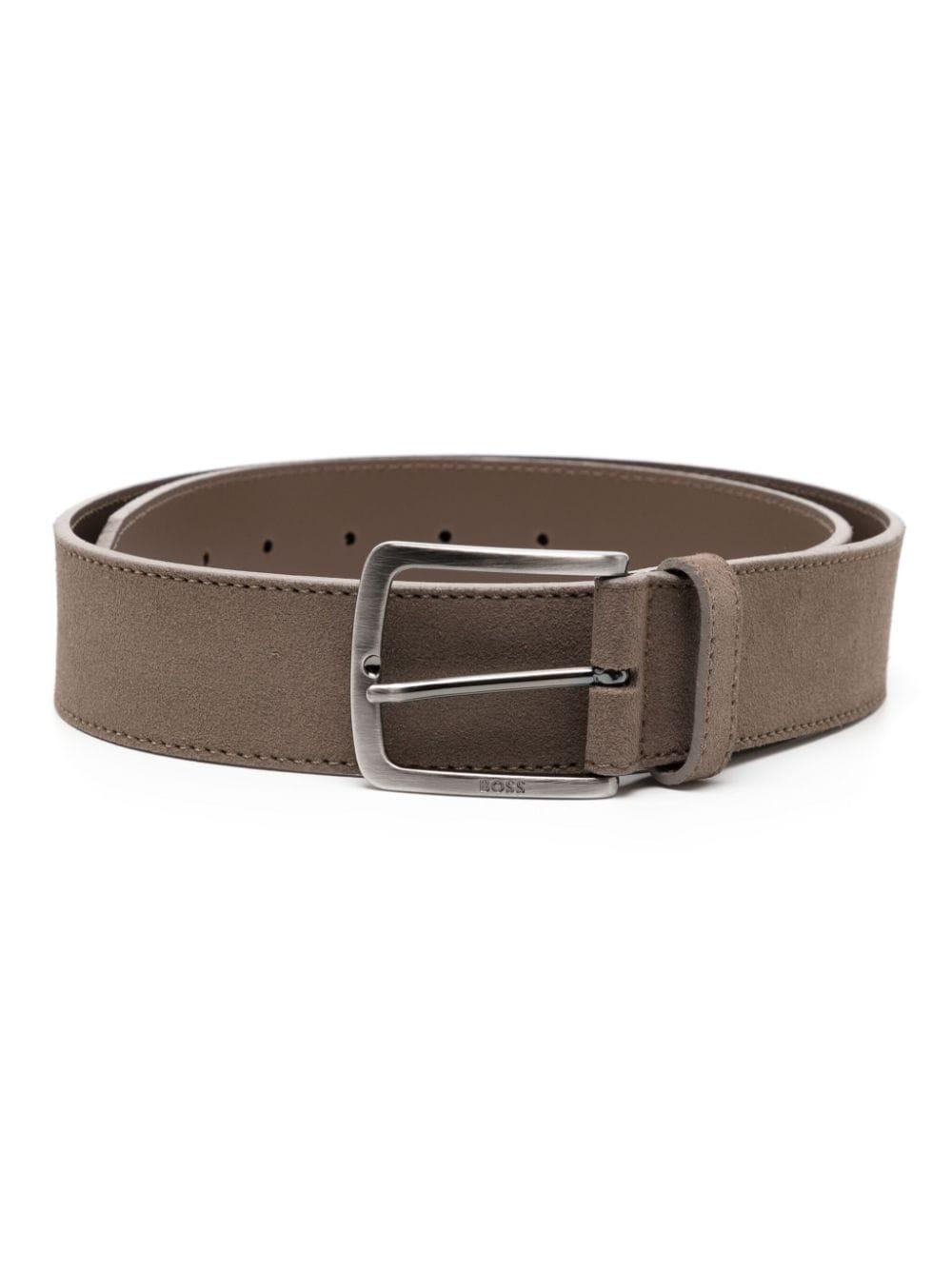 BOSS Suede Belt in Brown for Men | Lyst