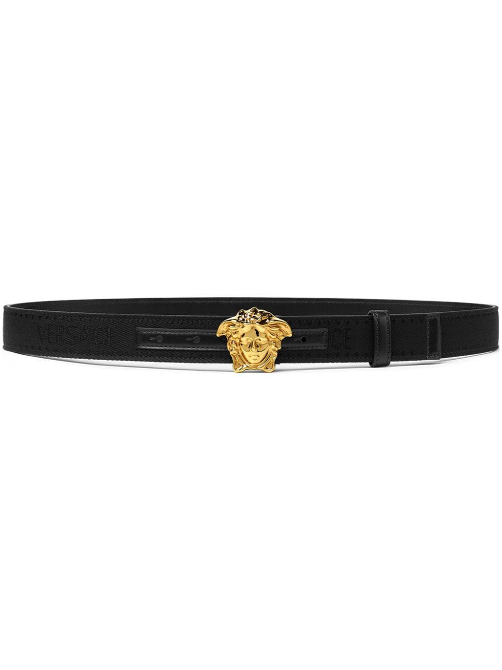 Versace La Medusa Leather Belt in Black for Men | Lyst UK