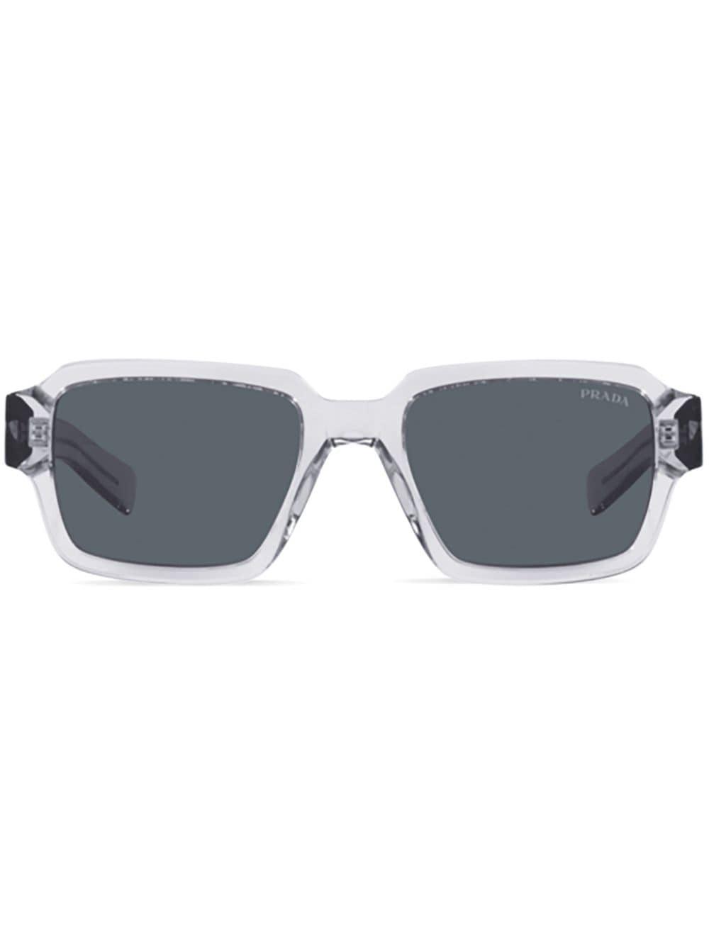 Prada Transparent Square Sunglasses in Blue for Men | Lyst UK