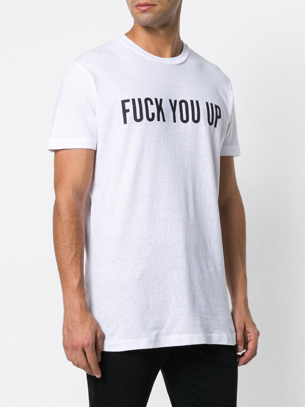 Dsquared² Cotton Fuck You Up T Shirt In White For Men Lyst