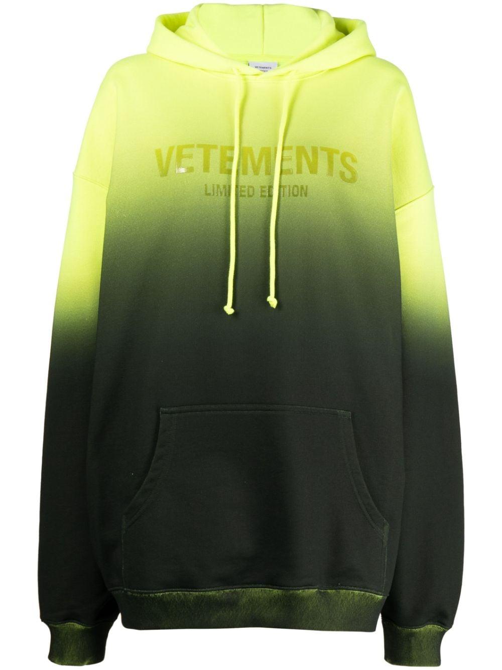 Vetements Gradient-effect Oversized Hoodie in Green | Lyst
