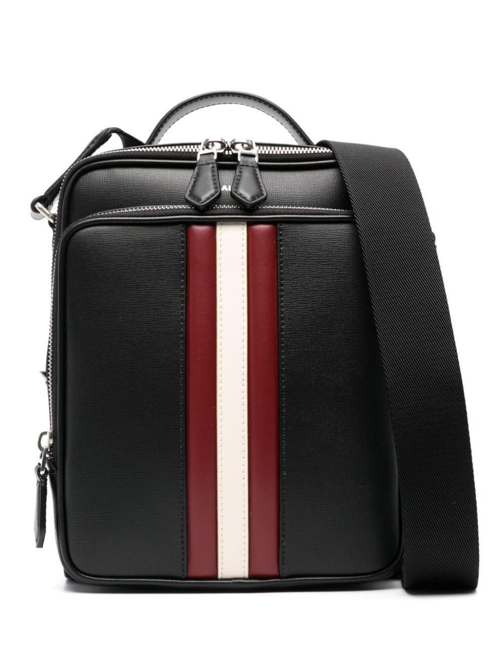 Bally Logo-Print Messenger Bag in Black for Men | Lyst