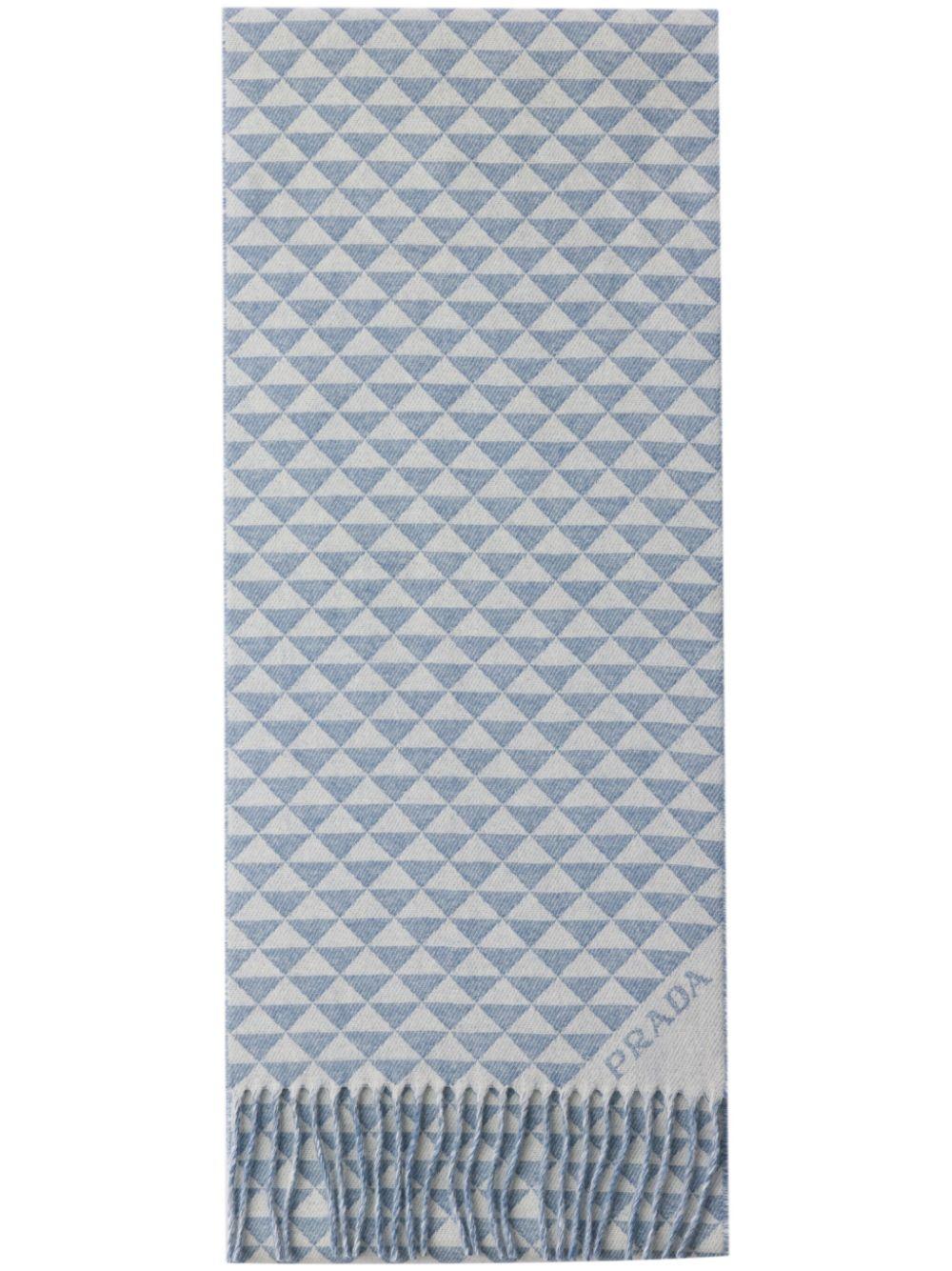 Prada Symbole Scarf in Blue | Lyst