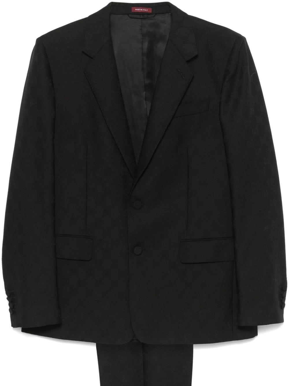 Gucci Gg-Jacquard Suit in Black for Men | Lyst