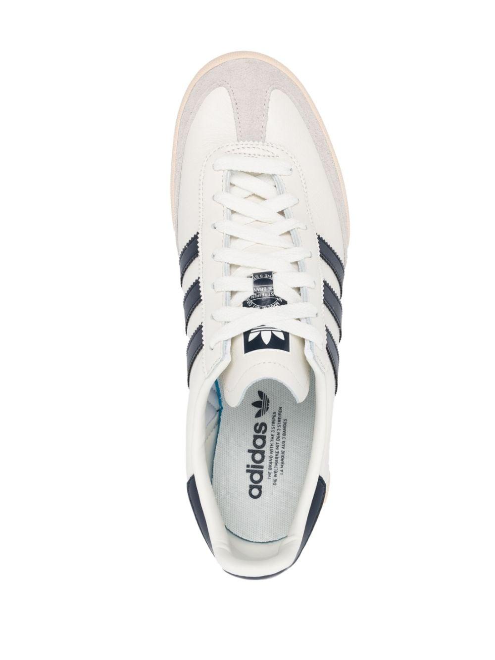 White Adidas Samba With Jeans