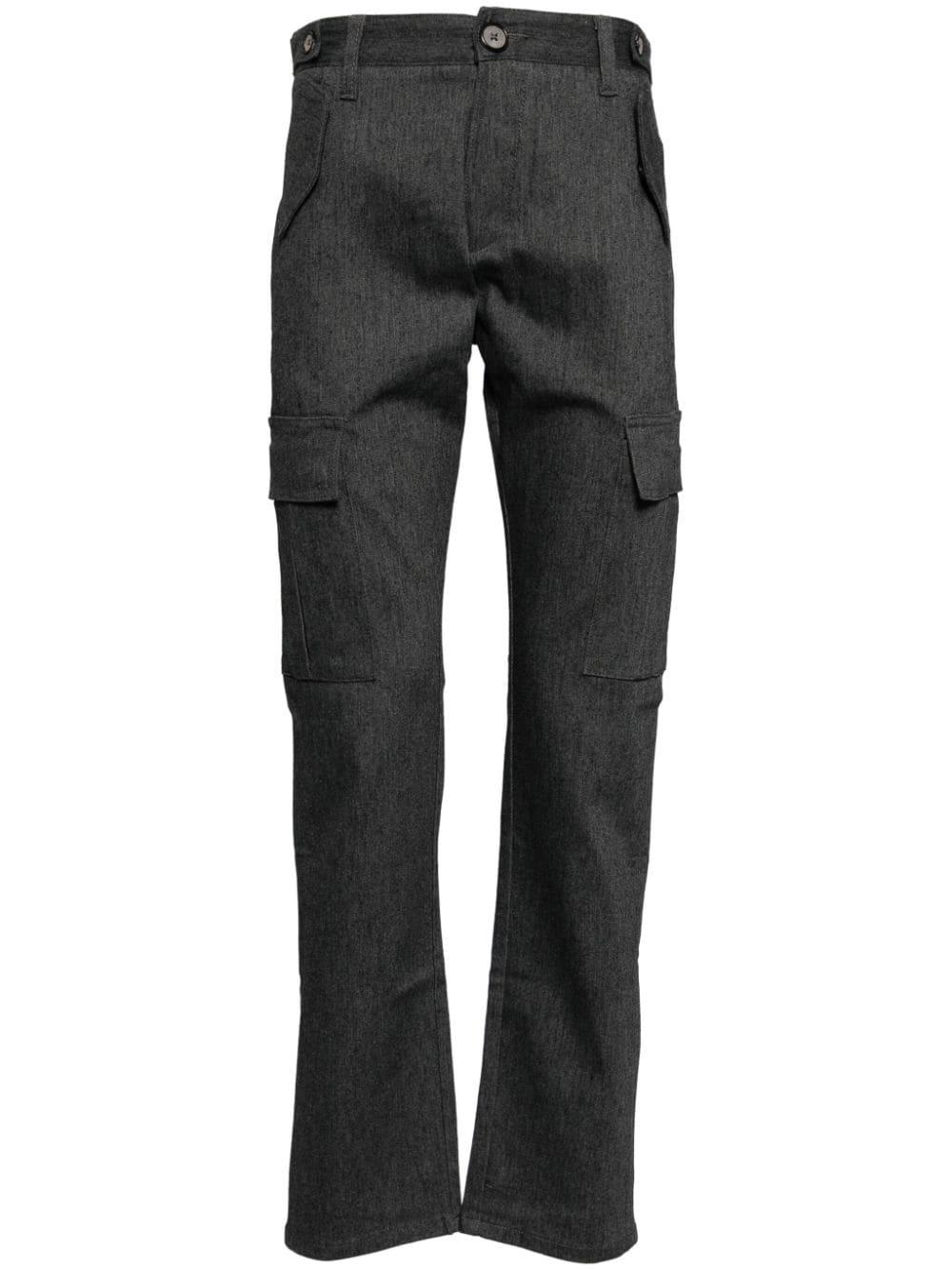 Private Stock Concealed Fly Cargo Straight-Leg Jeans in Grey for Men ...