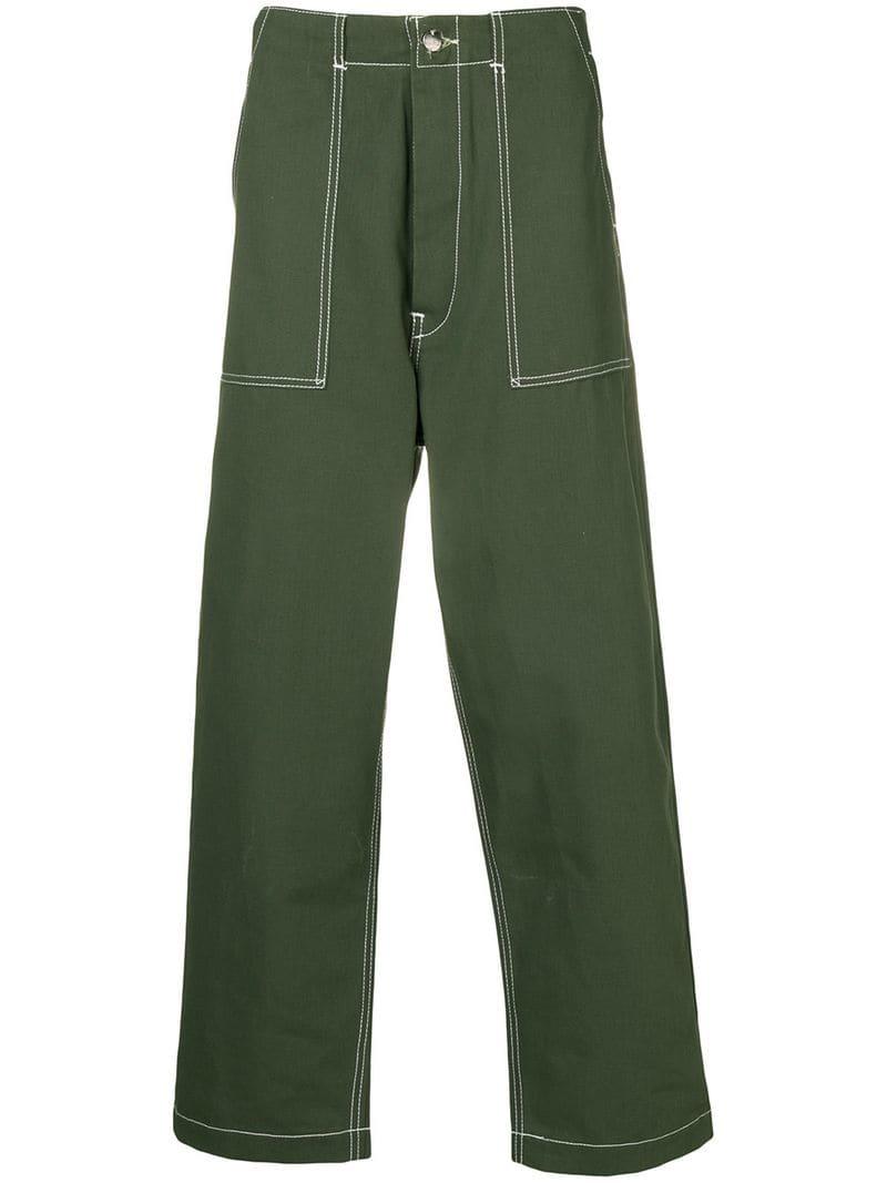 Lyst - Societe Anonyme Straight-leg Trousers in Green for Men