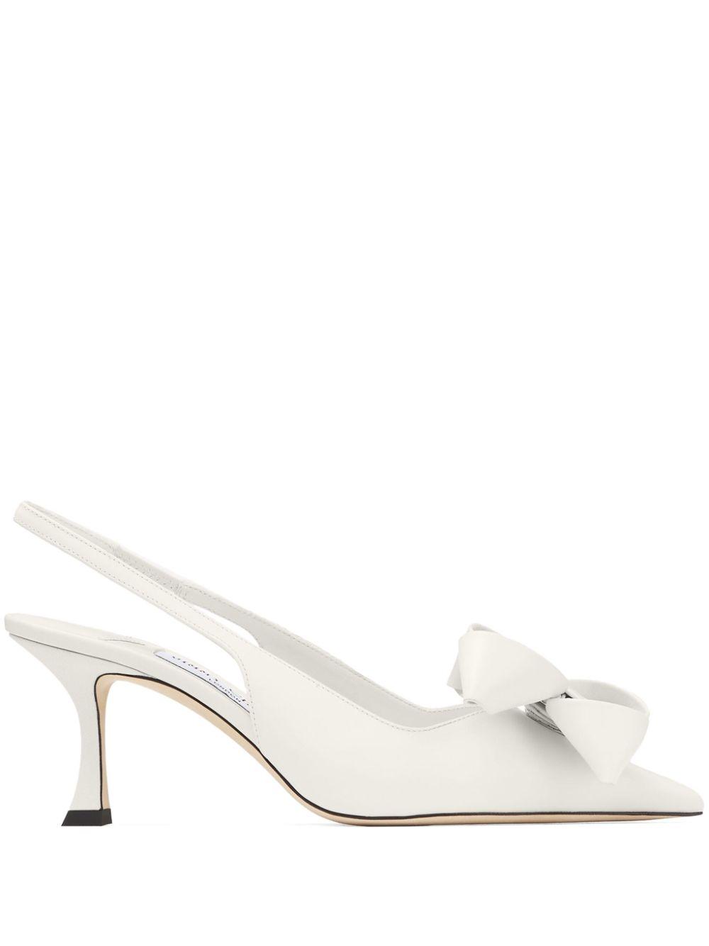 Jimmy Choo Oversize-Bow Slingback Pumps in White | Lyst