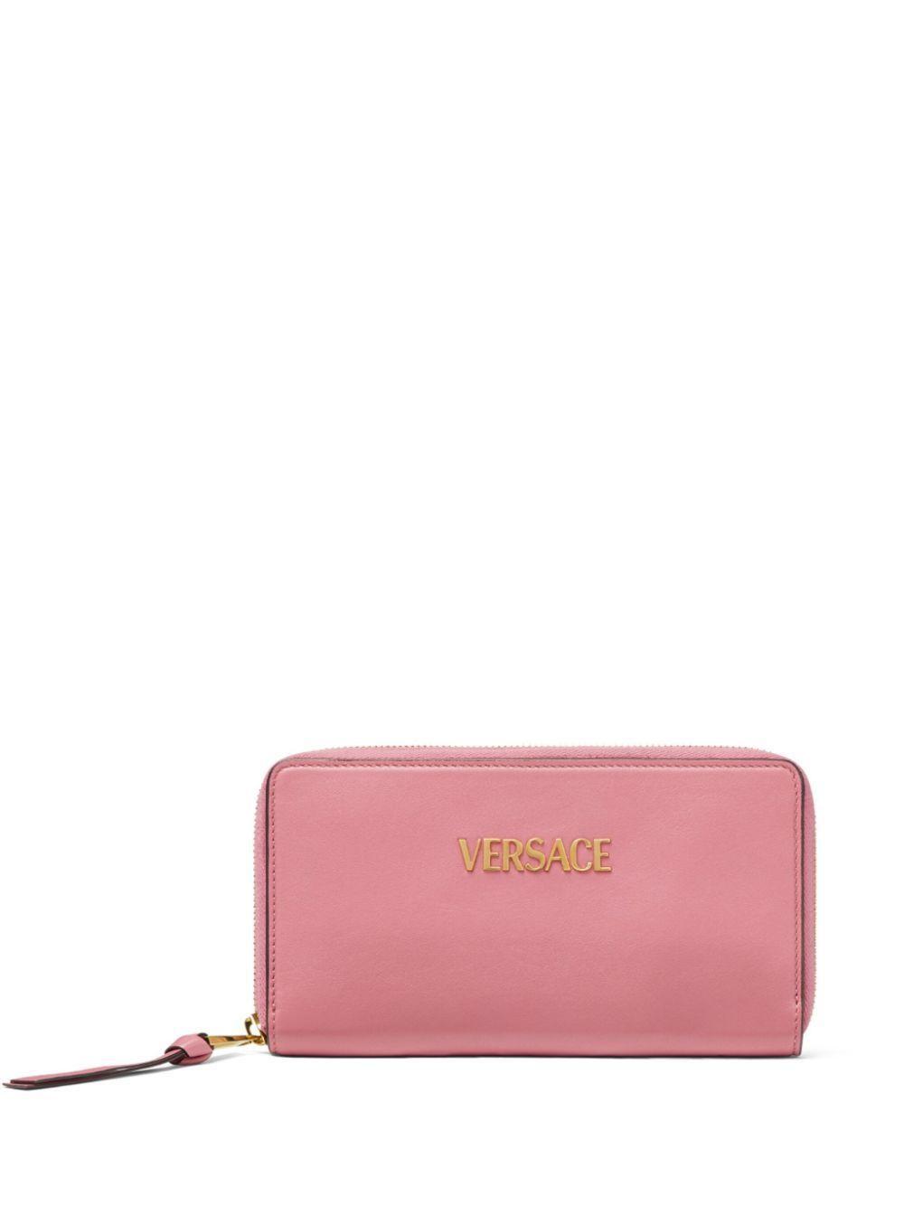 Versace Tag Long Wallet in Pink | Lyst UK
