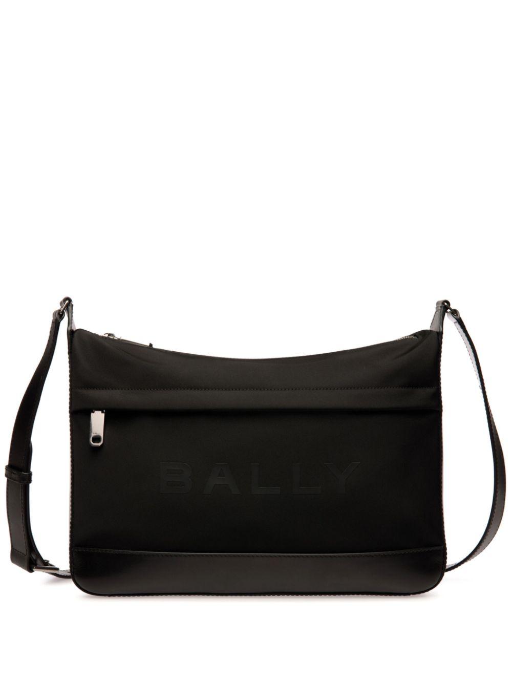 Bally Logo-Print Messenger Bag in Black for Men | Lyst