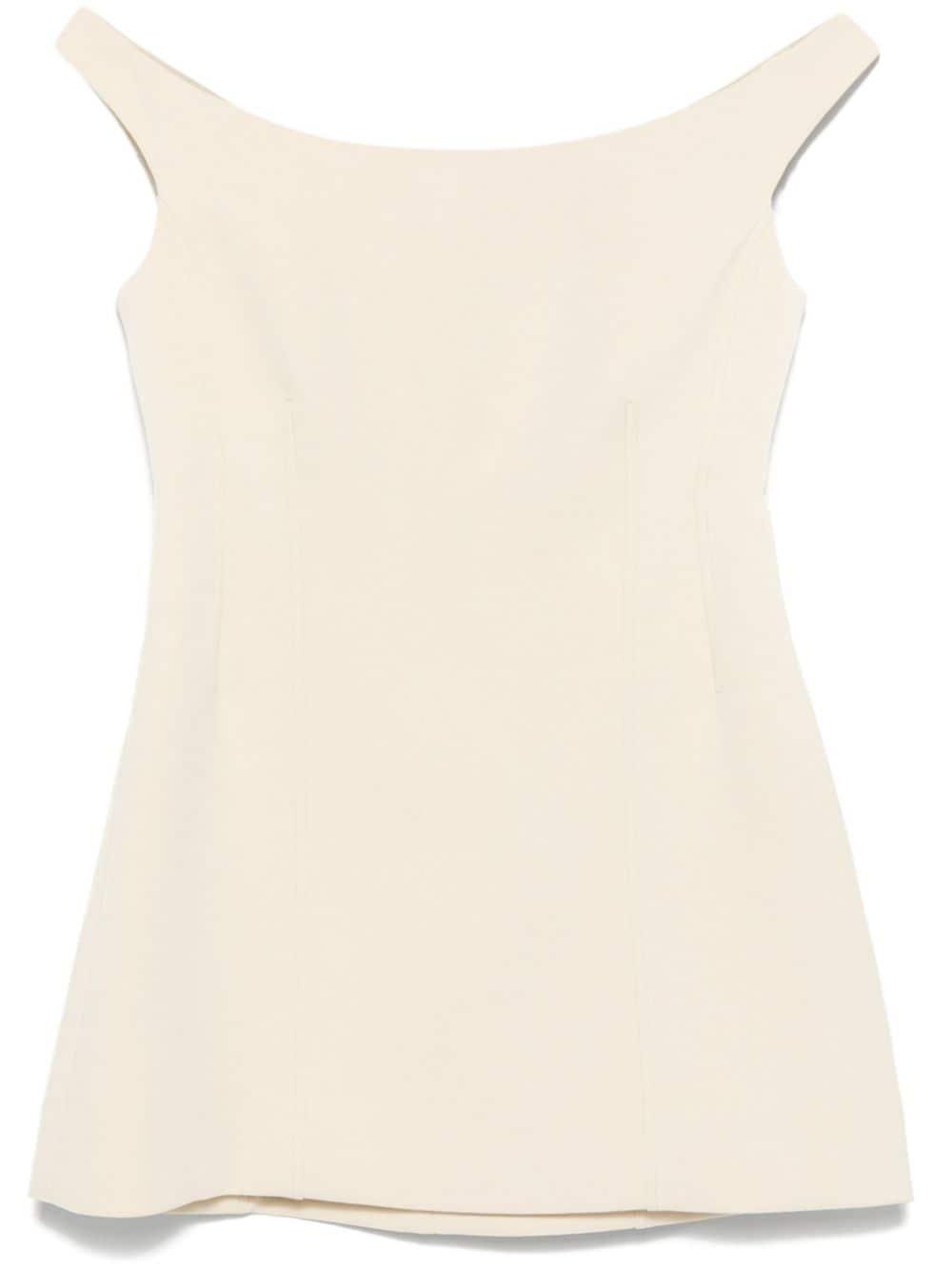 Totême Curved Off-Shoulder Top in Natural | Lyst