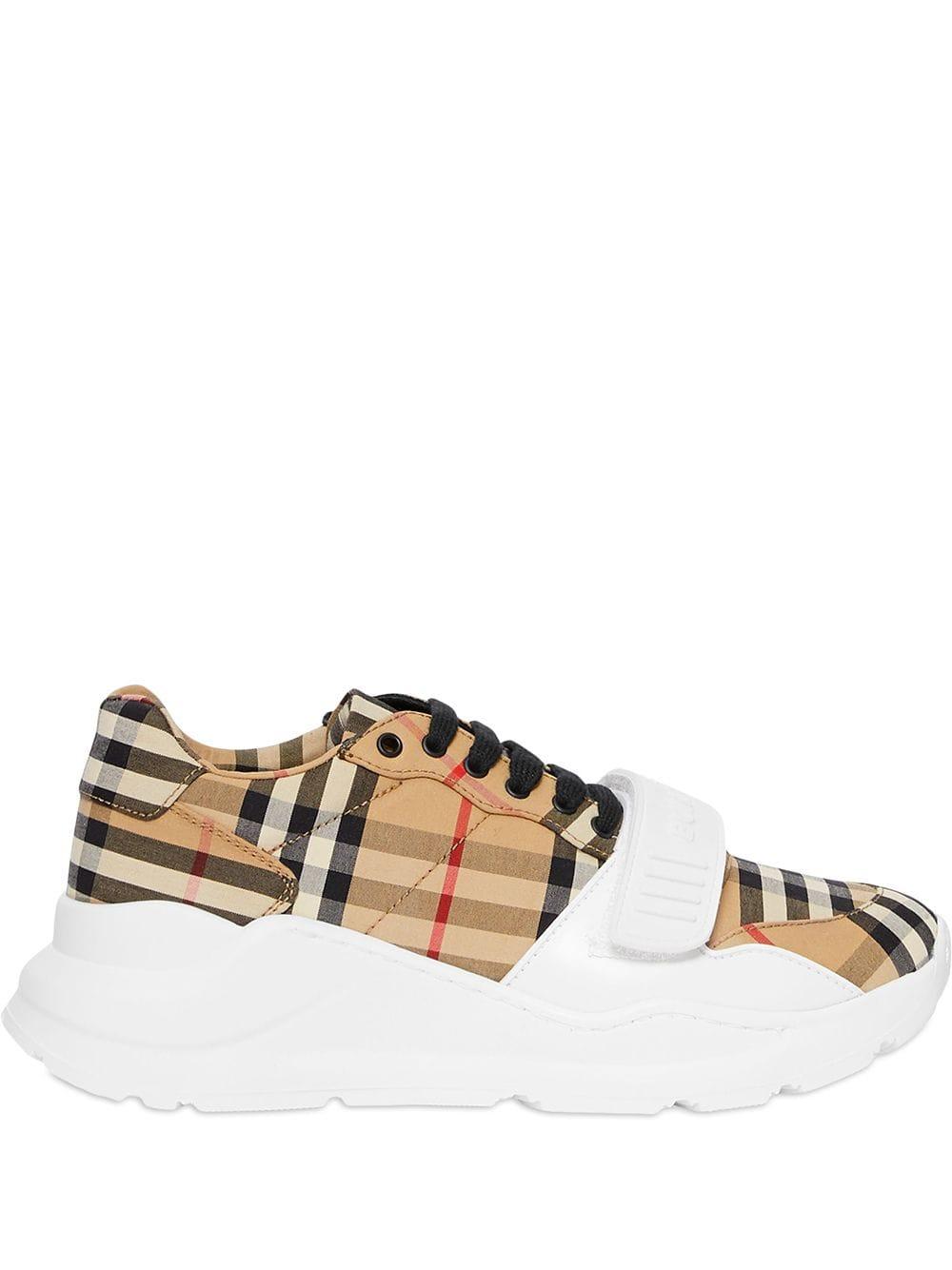 Burberry Cotton Men's Chunky Signature Check Trainer Sneakers With Grip ...