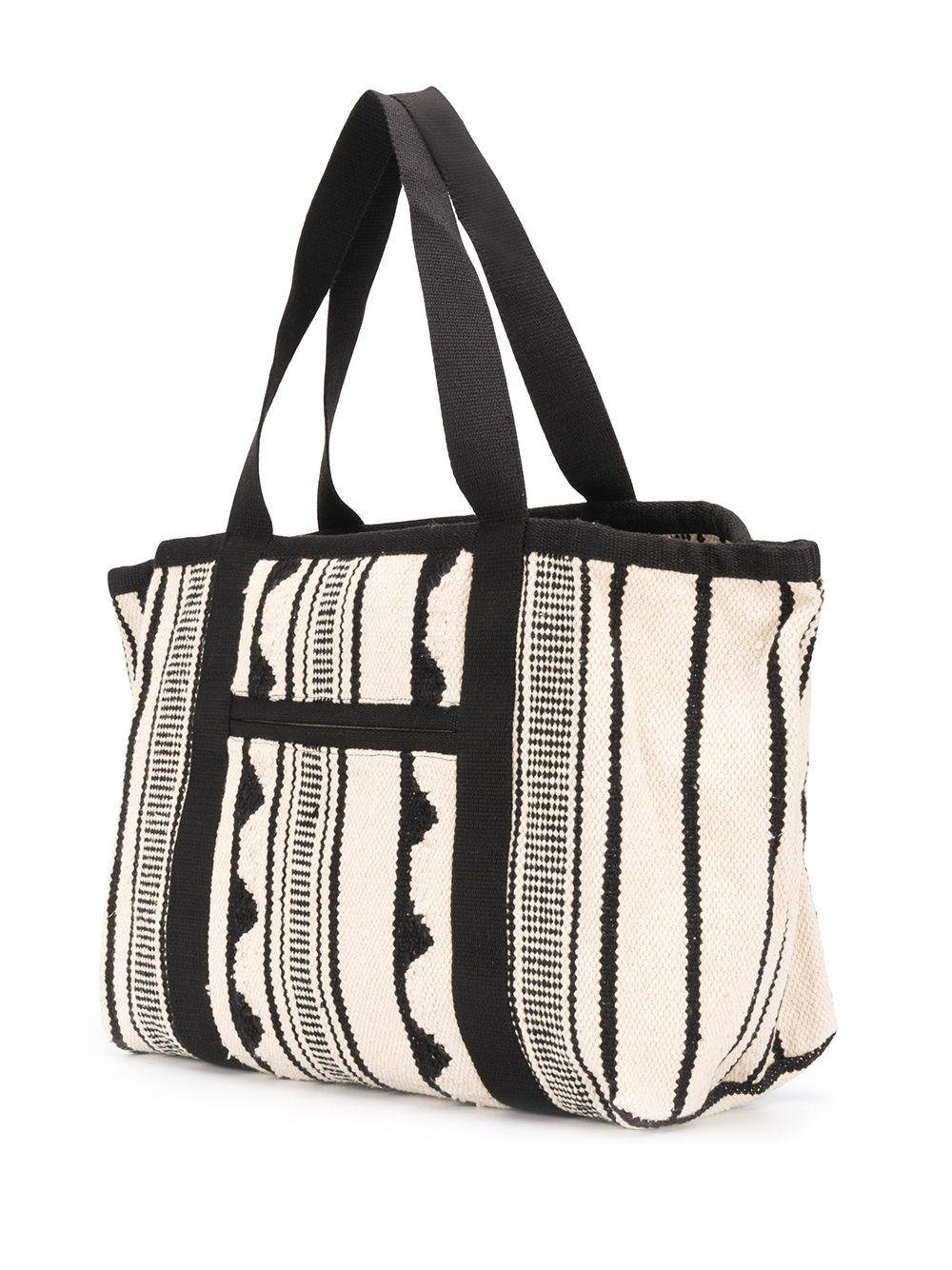 Isabel Marant Cotton Darwen Tote Bag in Black (White) - Lyst
