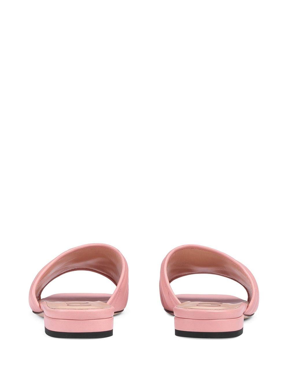 Gucci Quilted GG Motif Sandals in Pink - Lyst