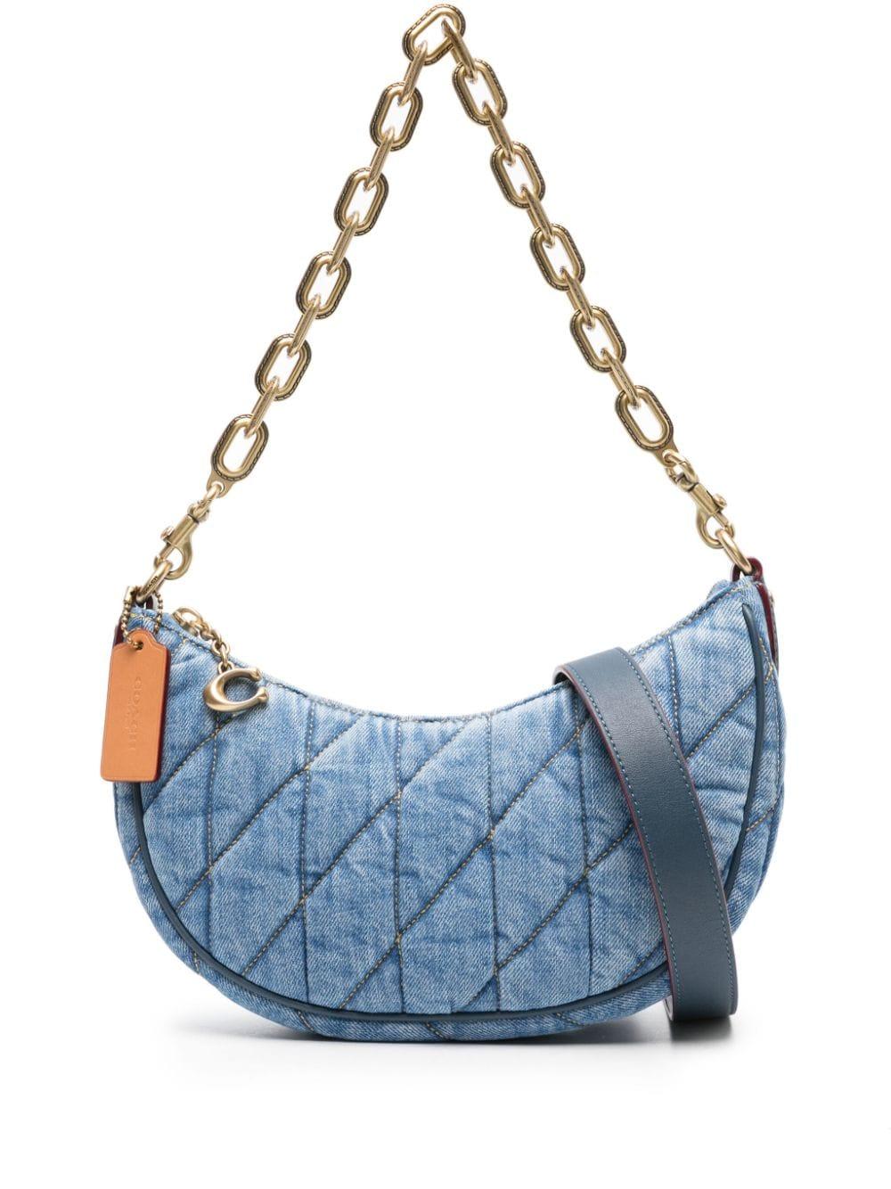 COACH Mira Quilted Denim Shoulder Bag in Blue | Lyst
