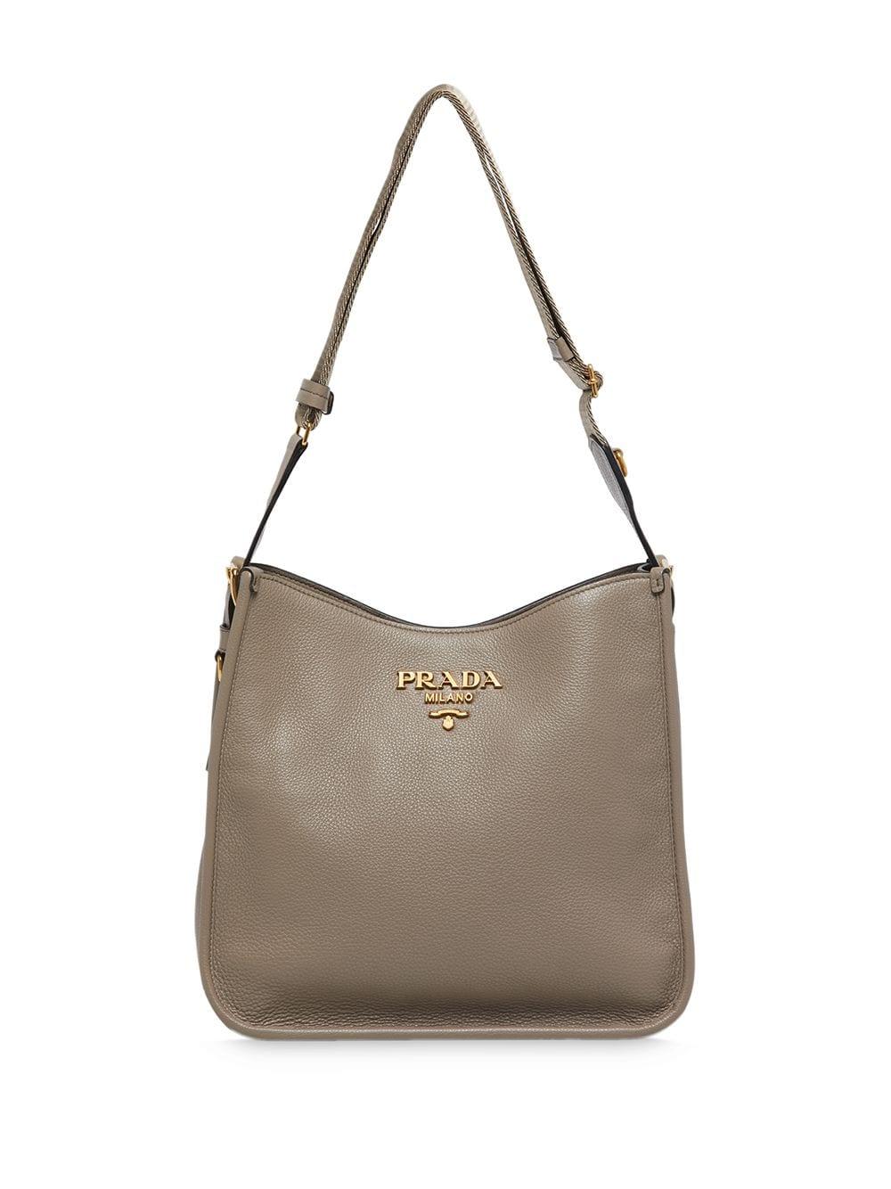 Prada Logo Hobo Bag at Michael Danforth blog