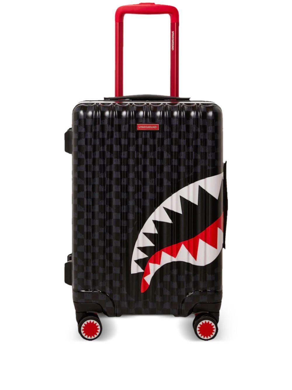 Sprayground Drip Check Shark Luggage in Black | Lyst