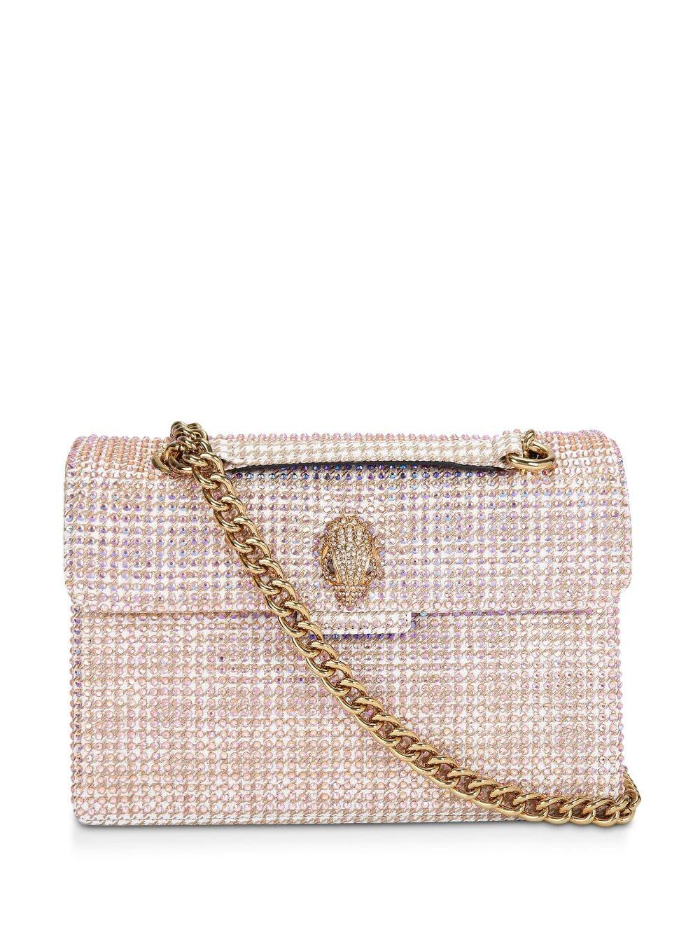 Kurt Geiger Kensington Crystal-embellishment Bag in Natural | Lyst