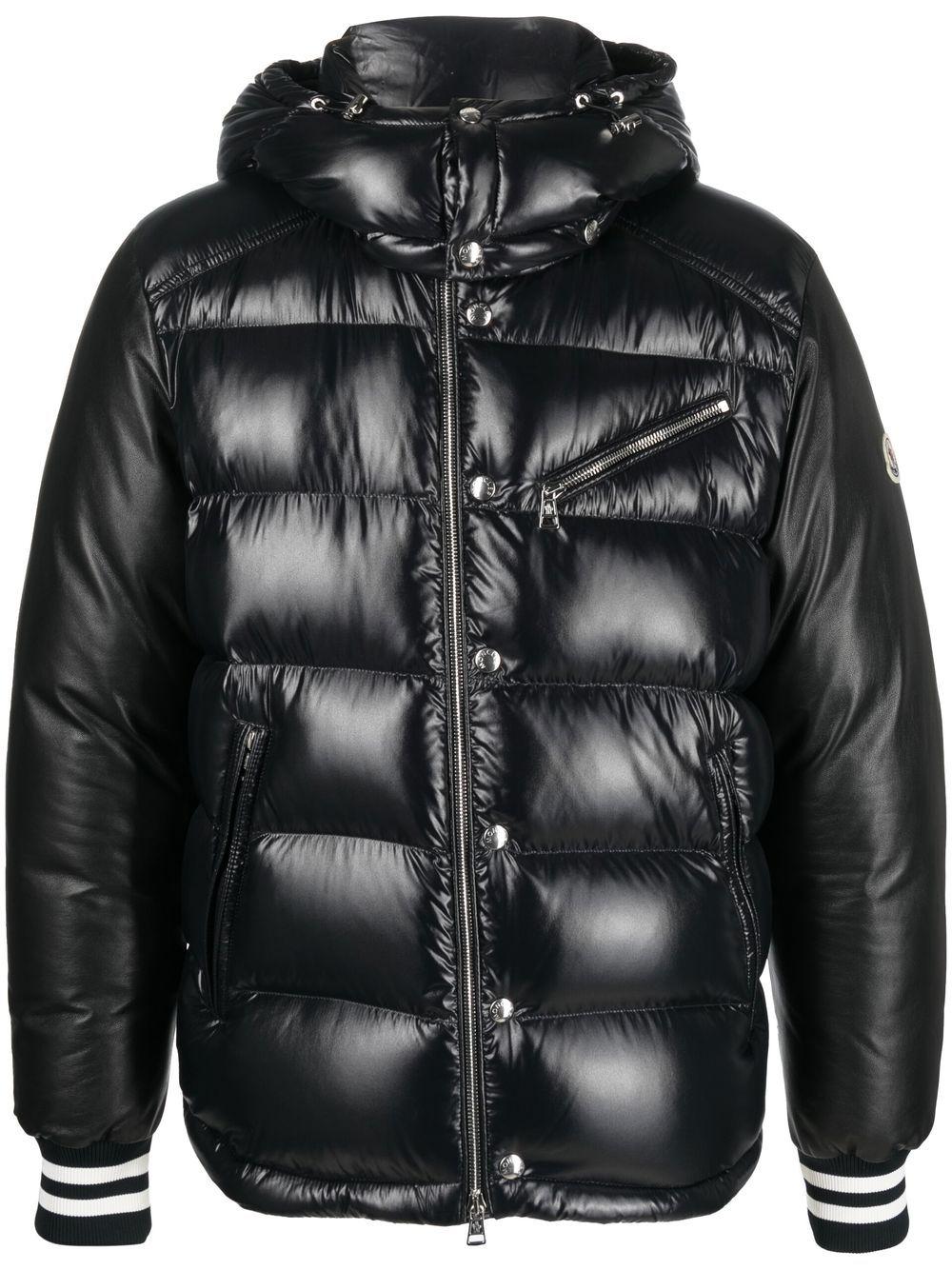 Moncler Padded Detachable-hood Jacket in Black for Men | Lyst
