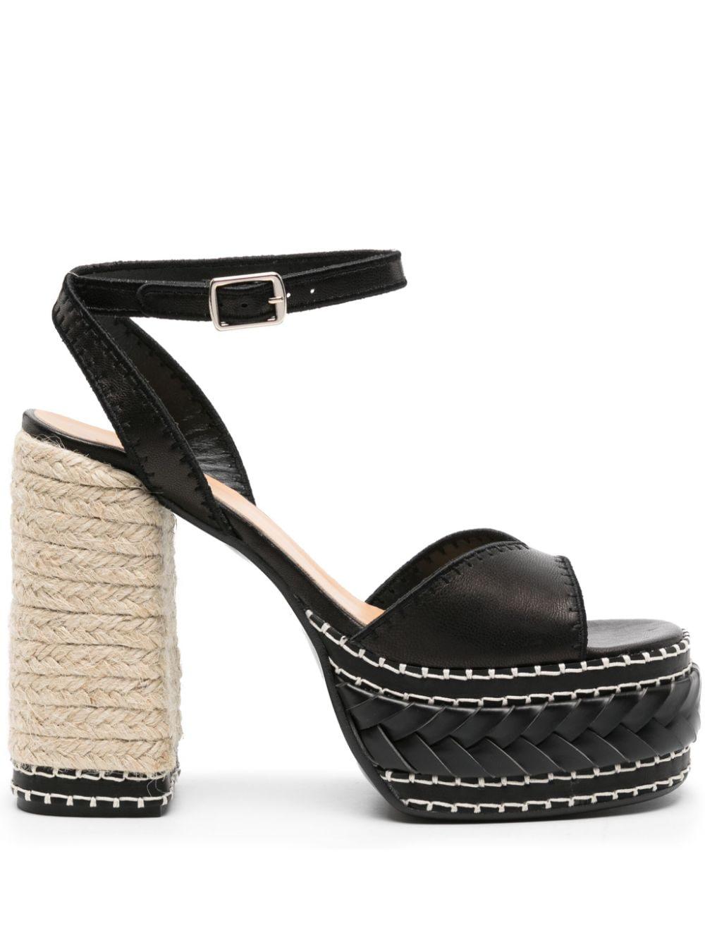 Castañer Fiyi 120mm Platform Sandals in Black | Lyst